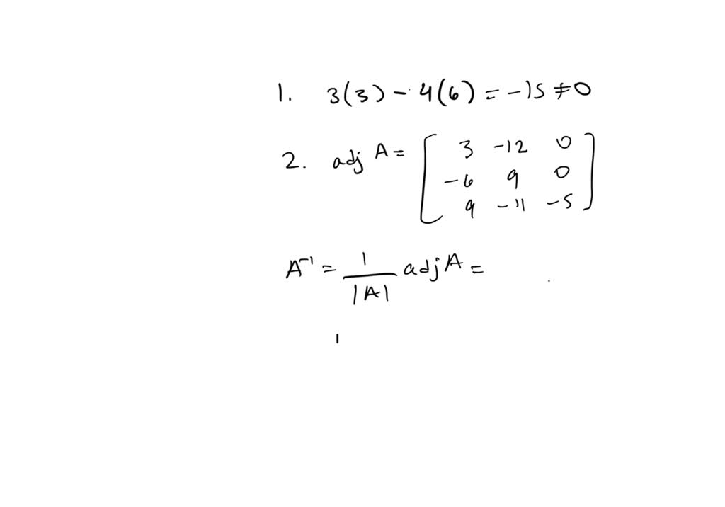 SOLVED: Where A is a 3 by 3 matrix, x is an unknown vector, and b is a ...