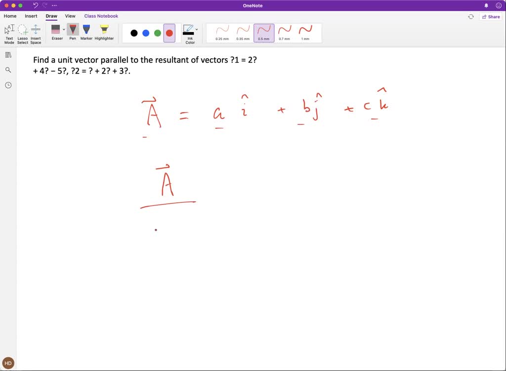 SOLVED: Find a unit vector parallel to the resultant of vectors ð ‘£1 ...