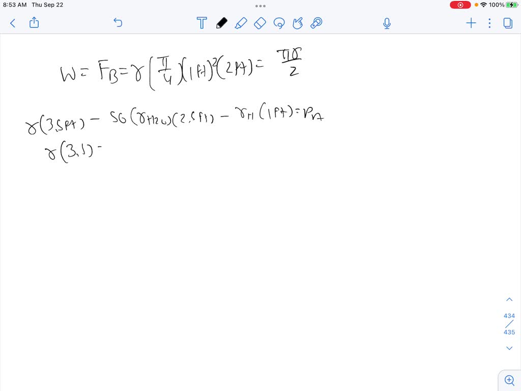 SOLVED: A 1-ft diameter 2-ft long cylinder floats in an open tank containing a liquid having a ...