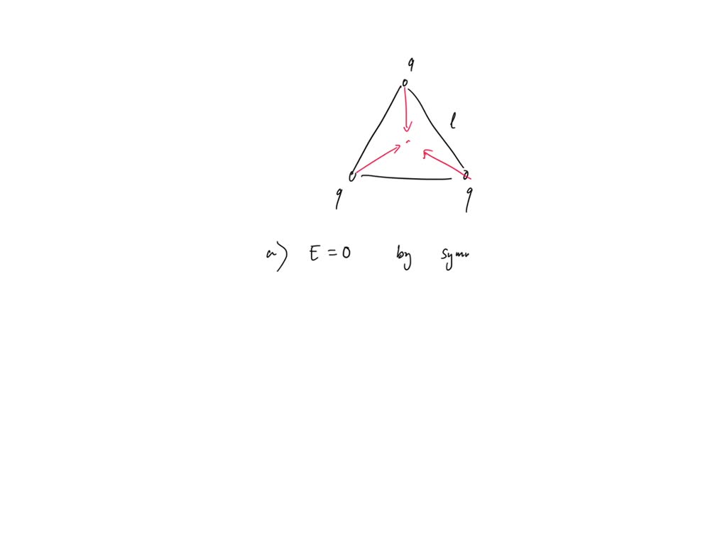 SOLVED: Three identical positive point charges q are placed at the ...