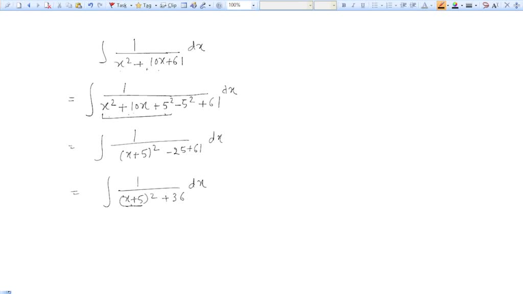 SOLVED: Complete the square and give a substitution (not necessarily trigonometric) which could ...