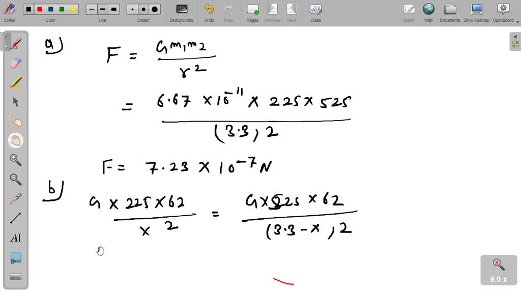 SOLVED: A 285-kg object and a 585-kg object are separated by 3.50 m. (a ...