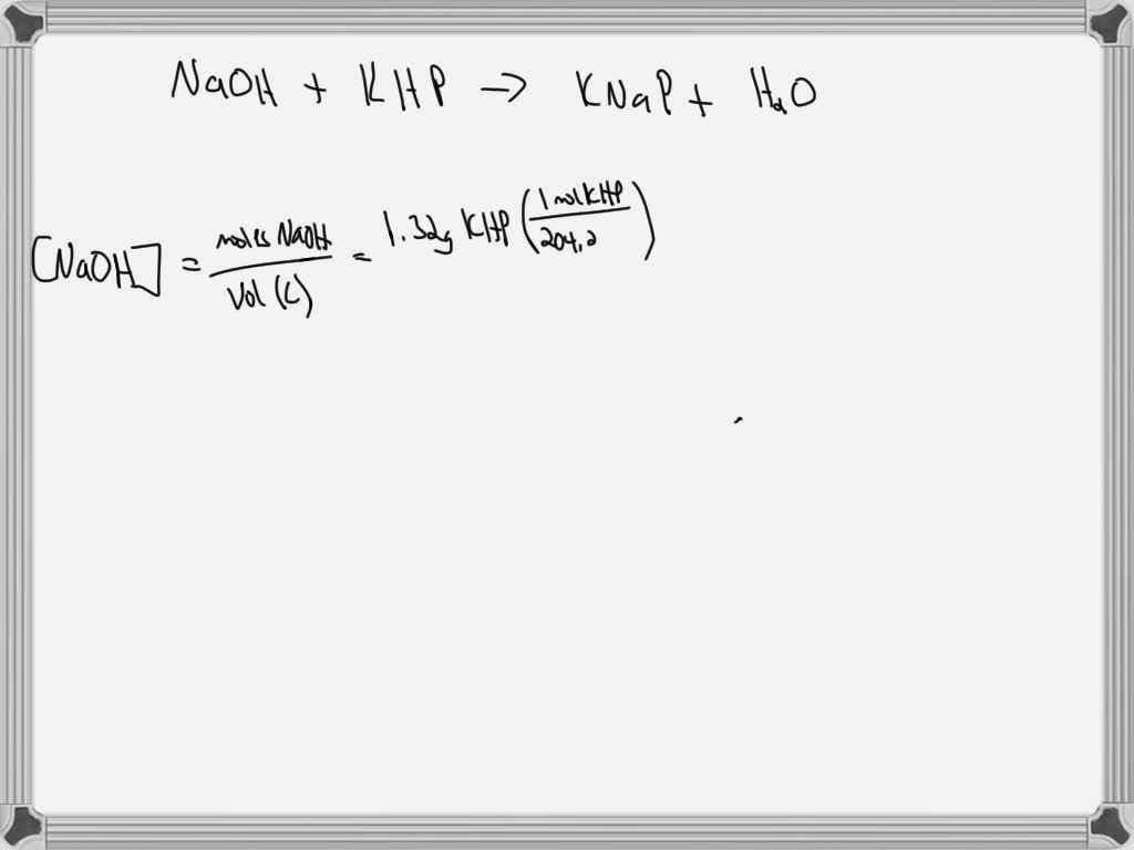 SOLVED: The molar mass of potassium hydrogen phthalate (KHC8H4O4 ...