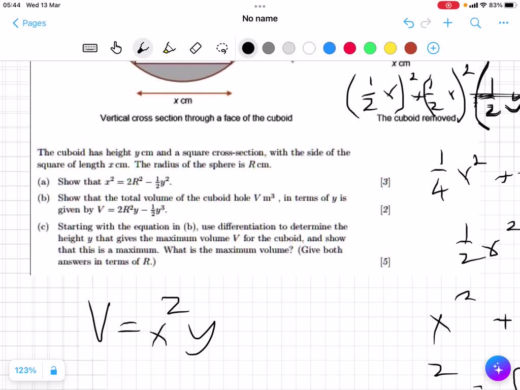 An ornamental container consists of a cuboid-shaped hole inside a ...