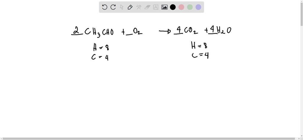 SOLVED: The products ofithe combustion of acetaldehyde with oxygen are ...