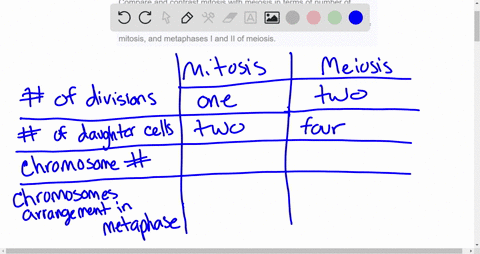 SOLVED: Compare and contrast mitotic cell division and meiotic cell ...