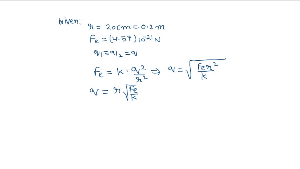 SOLVED: Two small spheres spaced 20.0 cm apart have equal charge. How many excess electrons must ...