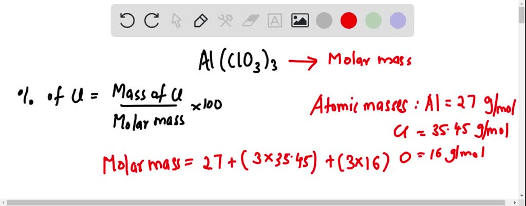 Calculate the percentage of Cl in AL(ClO3)3