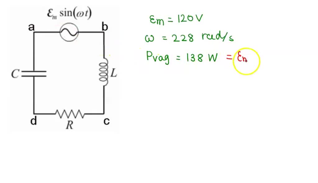 A circuit is constructed with an AC generator, resistor, capacitor, and ...