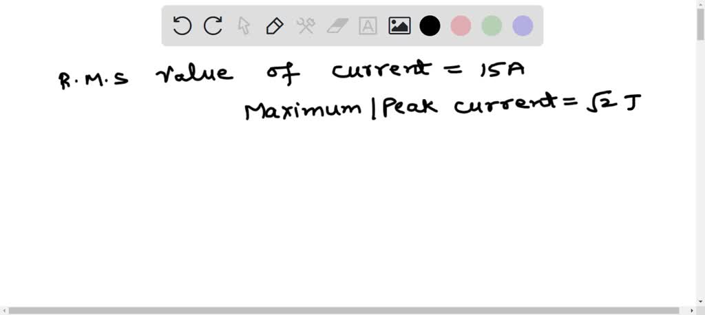SOLVED: The sinusoidal current waveform having the R.M.S value of 20 A ...