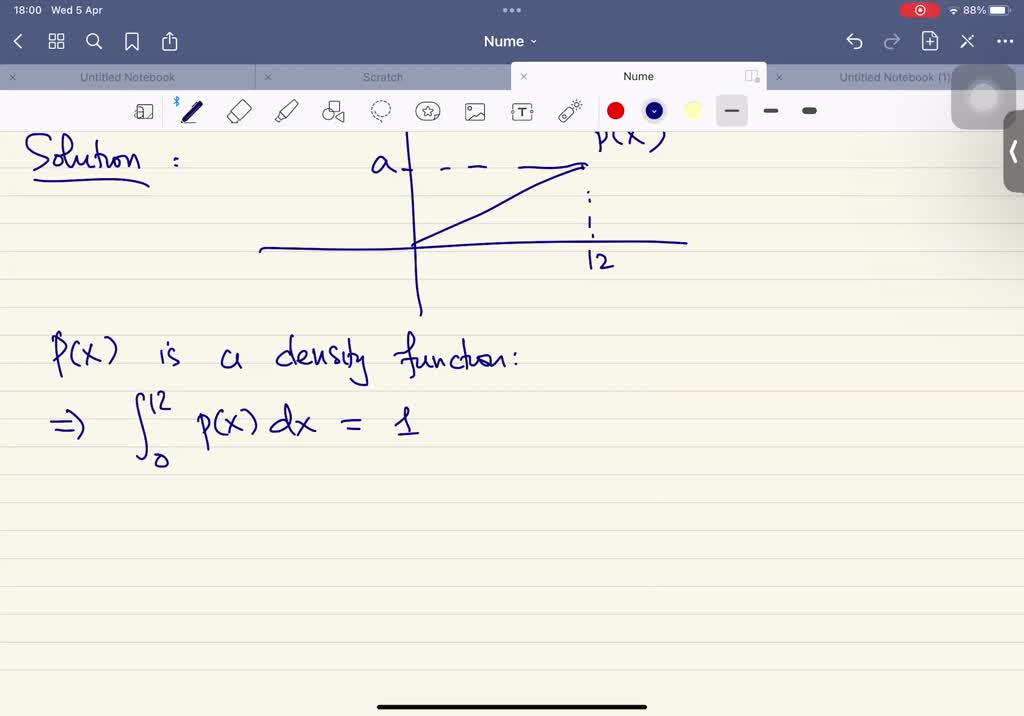 SOLVED: Given that p (x) Is a density function; find the value of a. Enter the exact answer: