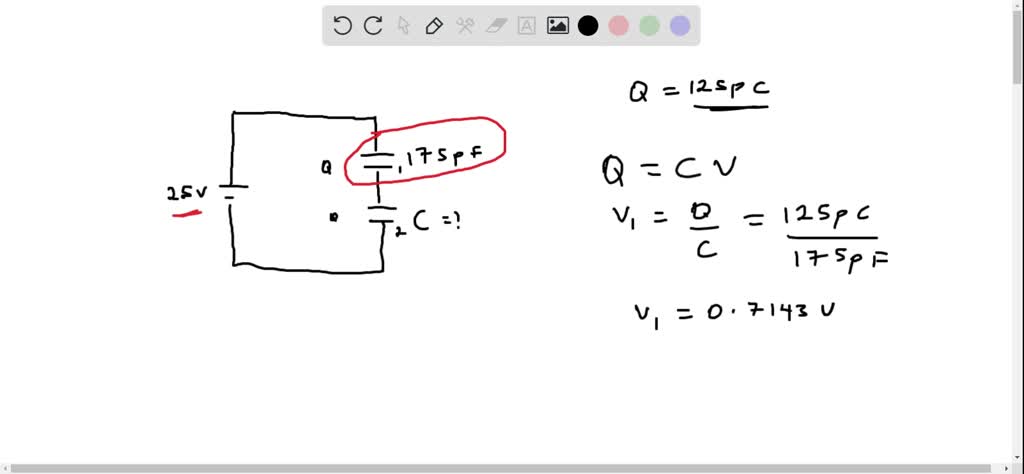 SOLVED:A 175-pF capacitor is connected in series with an unknown ...