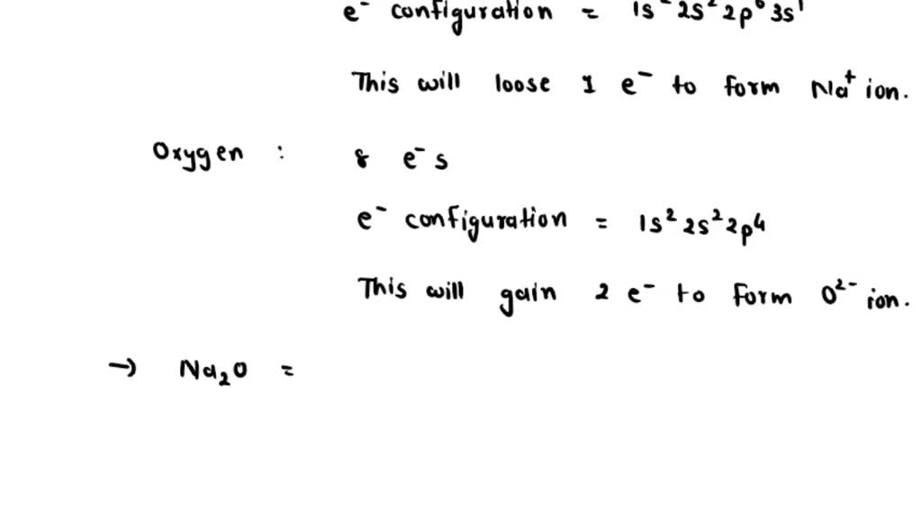 SOLVED: show the formation of Na2O and MgO by the transfer of electrons