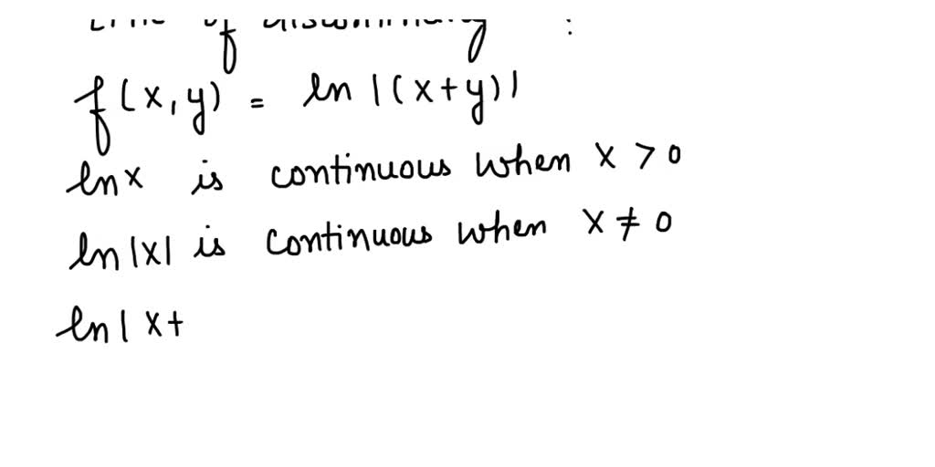 SOLVED: Determine regions of continuity Identify the line of ...