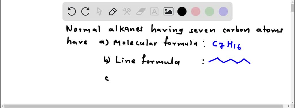 SOLVED: Write the molecular formula, line formula, condensed formula ...