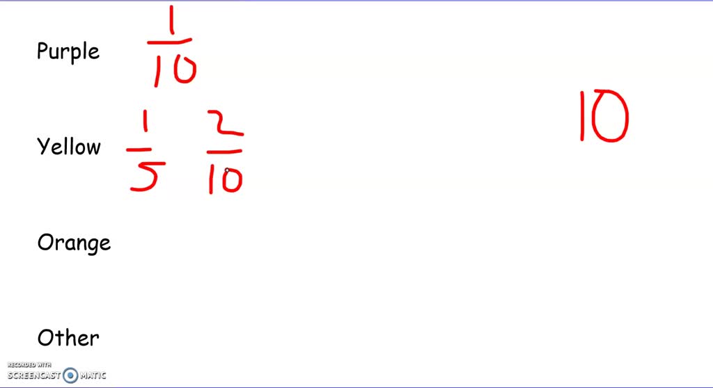 SOLVED: A box contains different coloured counters. The probabilities ...