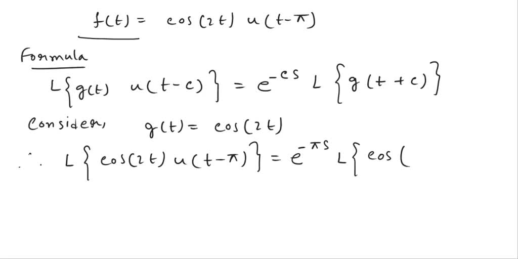 Solved Determine The Laplace Transform Of The Following Functions A