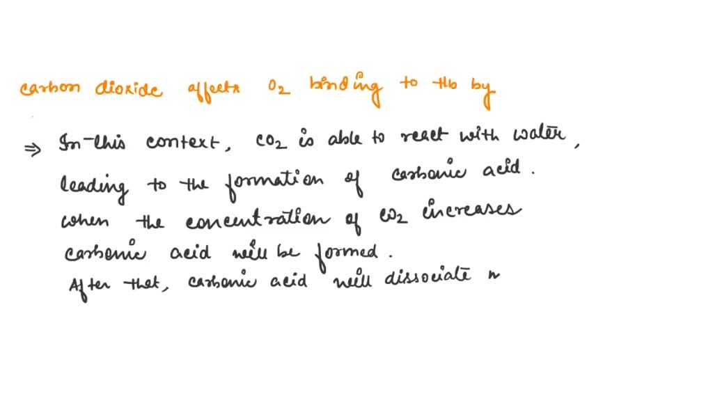 SOLVED: Carbon dioxide affects O2 binding to Hb by: 1. Hb competing ...