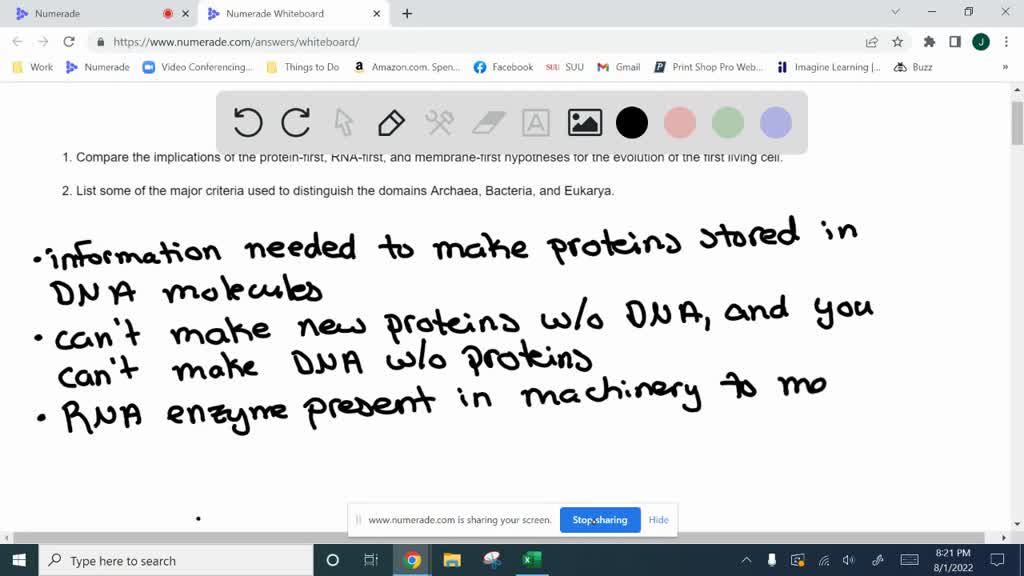 SOLVED: 1. Compare the implications of the protein-first, RNA-first ...