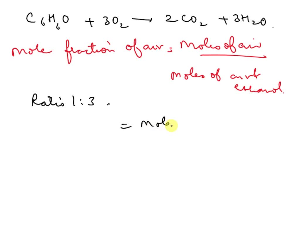 A fuel with a chemical formula of C2H6O is burned in the presence of ...
