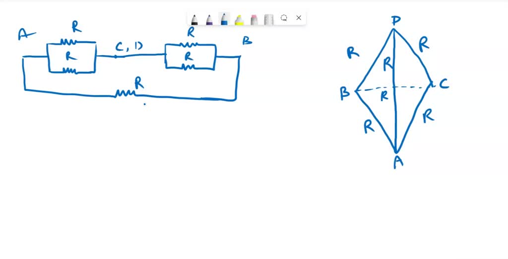 SOLVED: Problem 3 Tetrahedron of resistors. A tetrahedron is made of ...