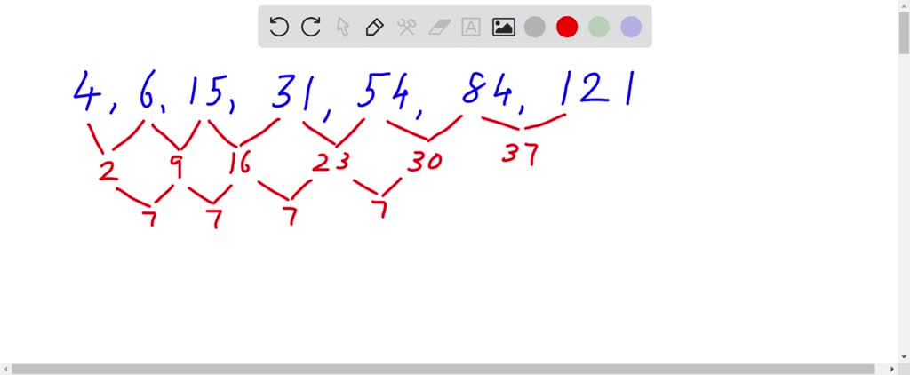 SOLVED: Use the method of successive differences to determine the next number in the given ...