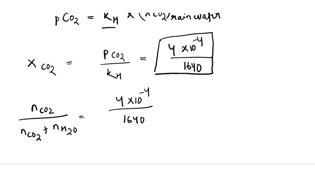 SOLVED: The solubility of carbon dioxide in pure water is given by its ...