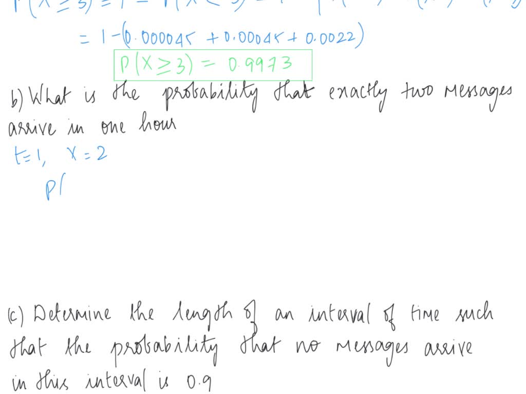 SOLVED: Messages arrive to computer server according to Poisson distribution with mean rate of 5 ...