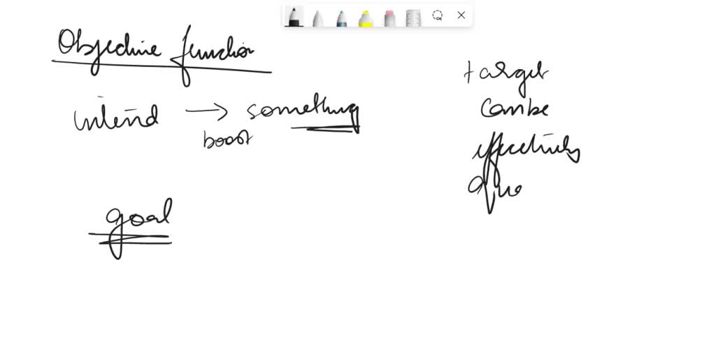 Solved What Is The Difference Between An Objective Function And A Goal Is There An Optimum