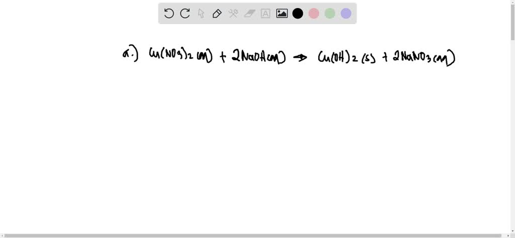 SOLVED: Write the balanced chemical equation for the reaction between ...