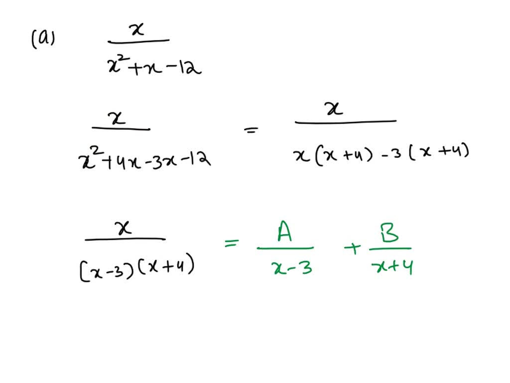 SOLVED: Write out the form of the partial fraction decomposition of the ...