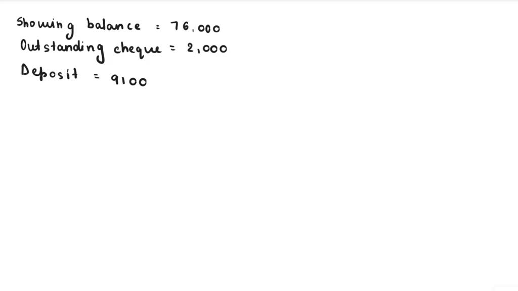 SOLVED: 42) A company received a bank statement showing a balance of ...