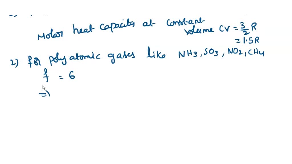 SOLVED: Estimate the heat capacity for each of the following gases ...