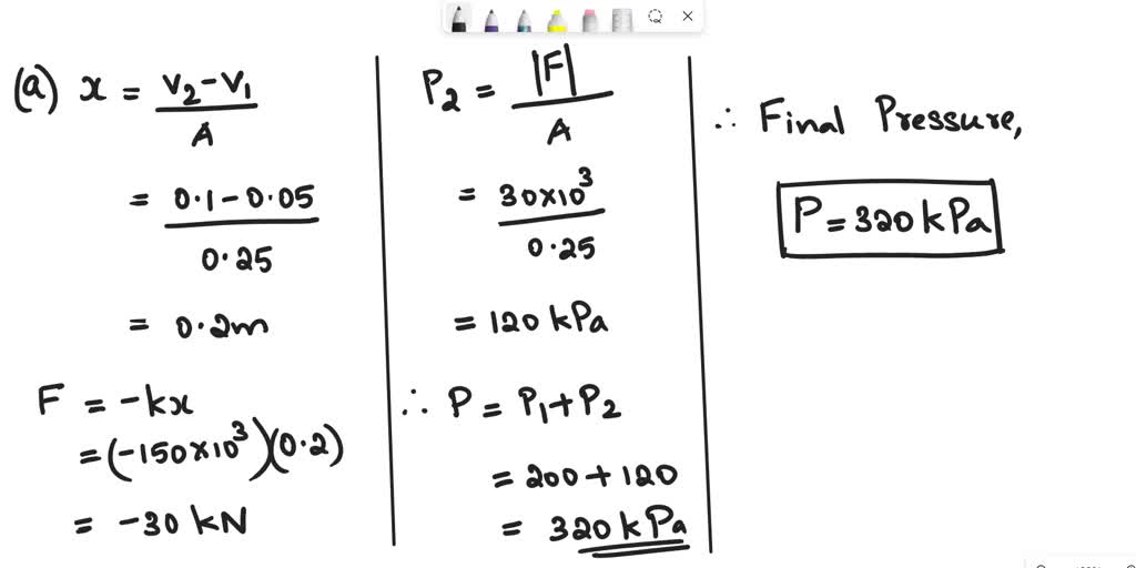 SOLVED: A piston–cylinder device contains 0.2 m3 of a gas at 250 kPa ...