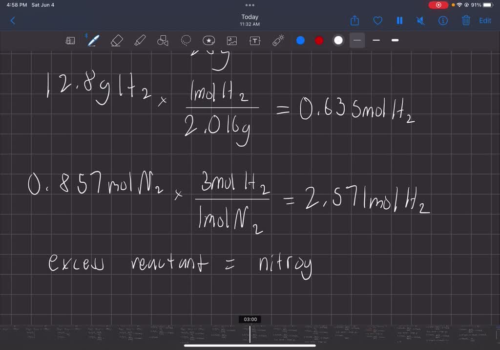 SOLVED: Be sure to answer all parts. Ammonia is produced by the reaction of nitrogen and ...
