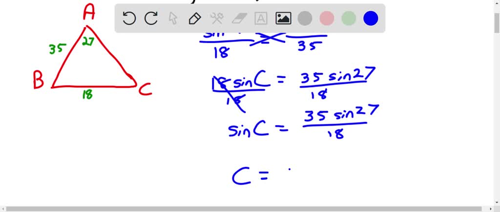 SOLVED: Consider a triangle labeled in the standard way: vertices ...