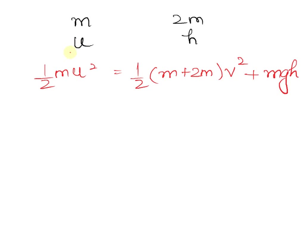 SOLVED: A block of mass m is pushed towards a movable wedge of mass 2m ...
