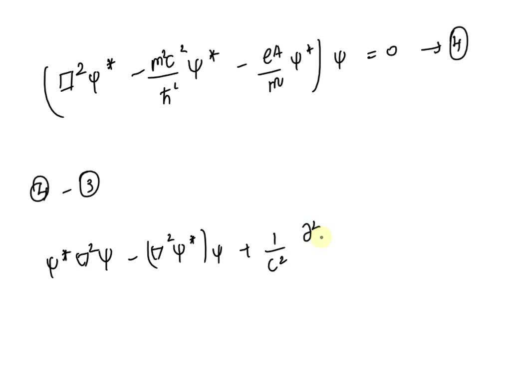 SOLVED: Derive the equation of continuity if Ïˆ satisfies the Klein ...