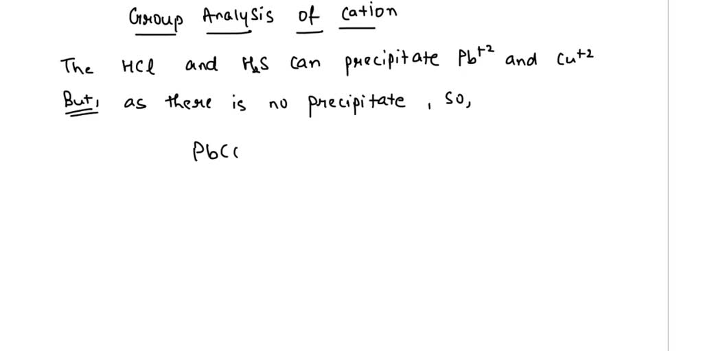 SOLVED: The addition of HCl and then H2S under acidic conditions to an ...