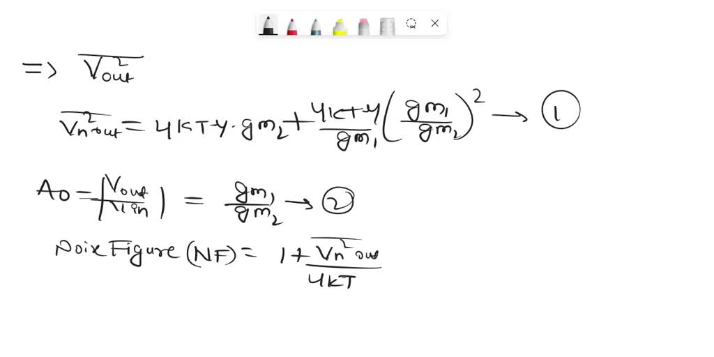 SOLVED: Determine the noise figure of the stages shown in Fig. 5.87 with respect to a source ...