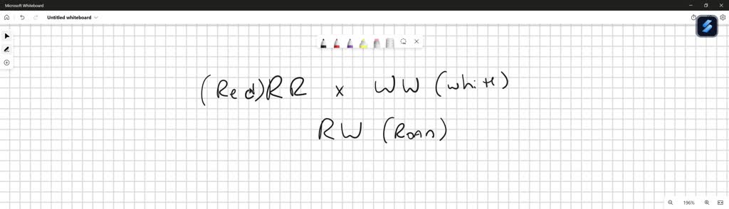 SOLVED: In shorthorn cattle, when a red bull (RR) is crossed with a ...