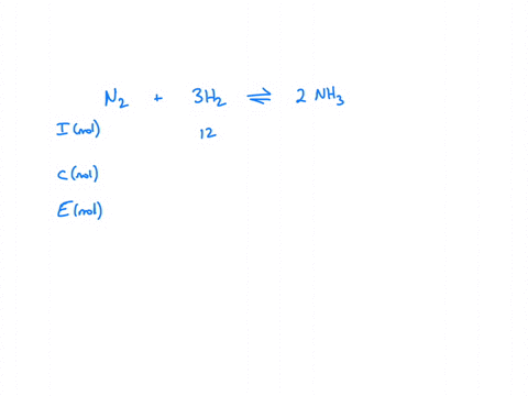3 moles of n2 and 5 moles of h2 are taken in a 1 l closed...