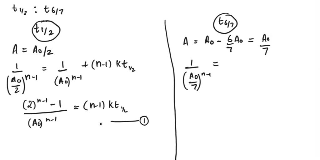 SOLVED: The integral rate equation of the nth order (n>1) reaction is ...