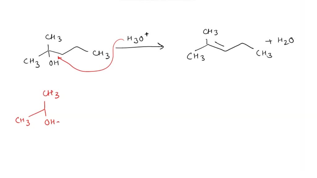 SOLVED: "1.) 2.) 3.) 4.) CH CH H30 H20 H2C CH H3C CH OH Tertiary ...