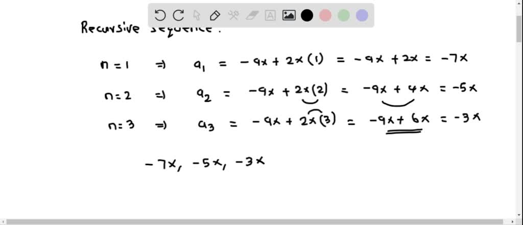 Solved Write A Recursive Sequence That Represents The Sequence Defined By The Following