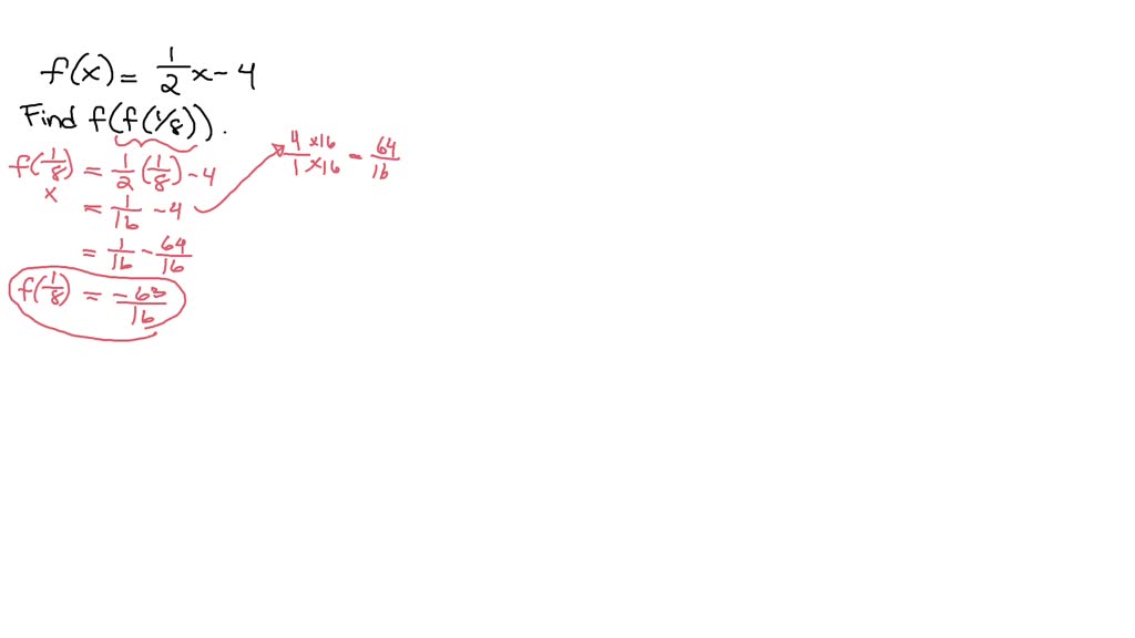 SOLVED: Given the function f(x)=1/2x−4 and the function g(x)=4x^2+3x+9 determine each of the ...