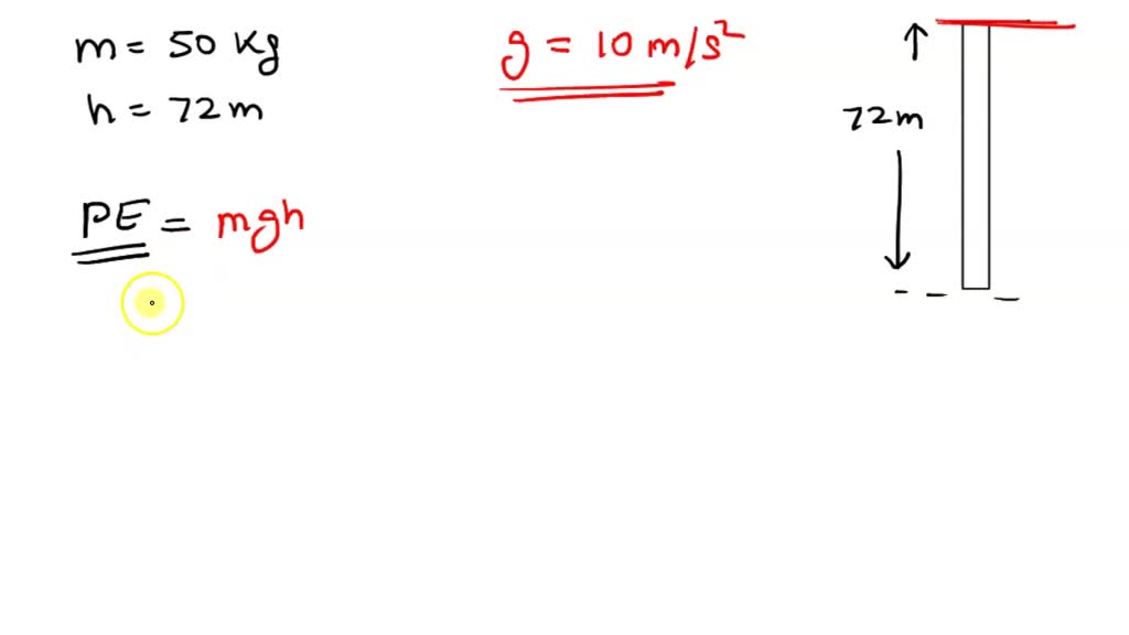 SOLVED: A person of mass 50 kg climbs a tower of height 72 metre. The ...