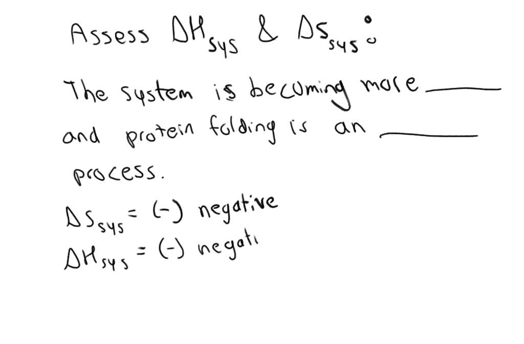 SOLVED: What do the signs for the 4 Hsys and ASsys terms tell us about ...