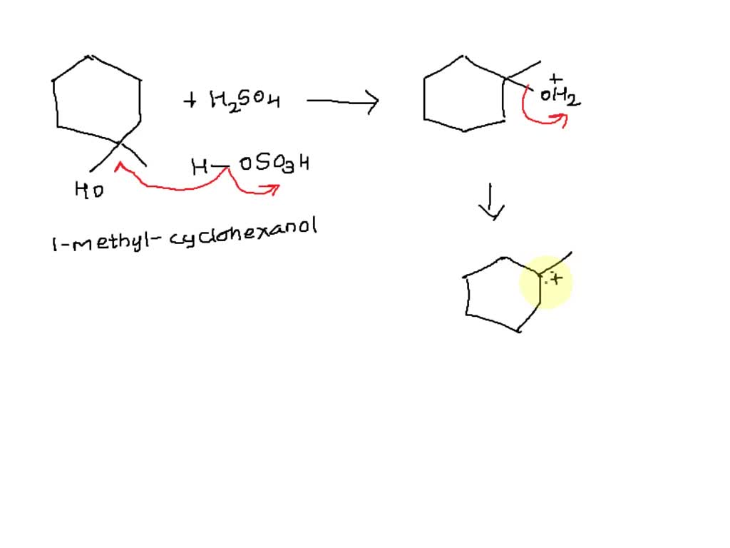 SOLVED: For the dehydration shown, use curved arrows to show the ...