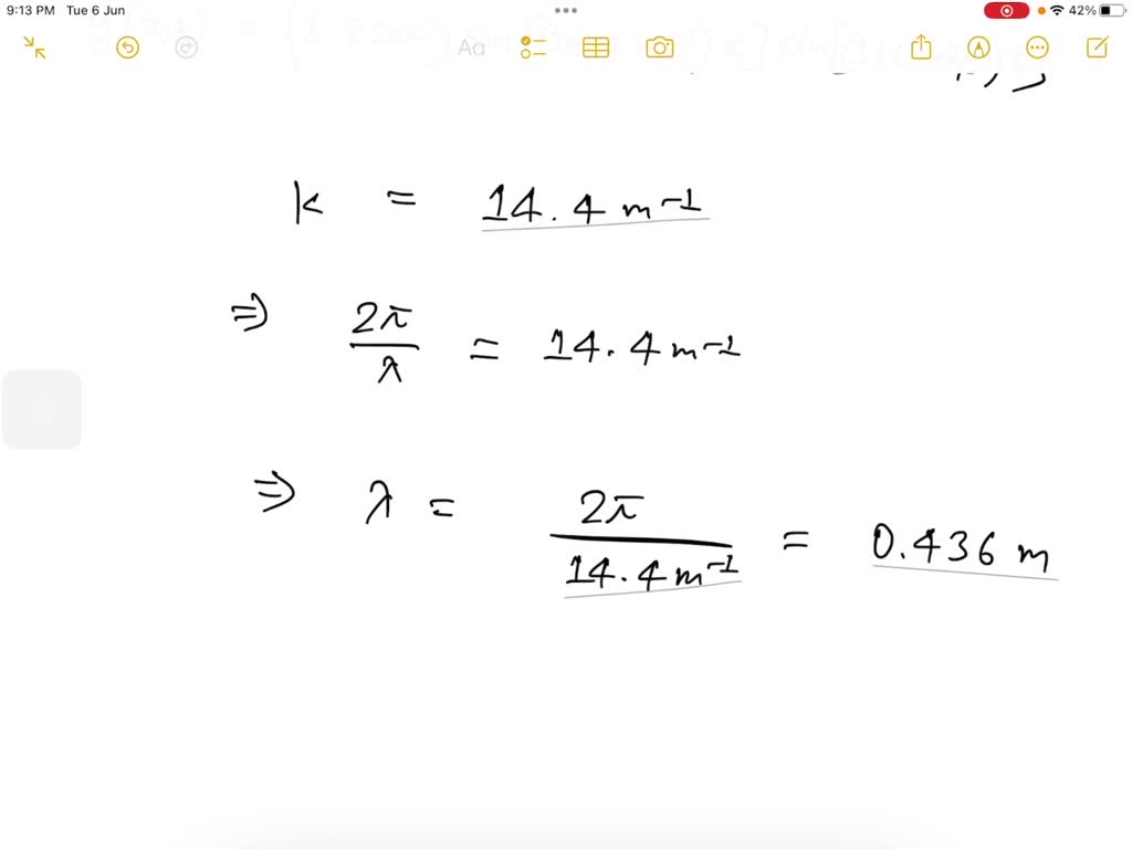 SOLVED: A thin taut string is fixed at both ends and stretched along the horizontal x-axis with ...